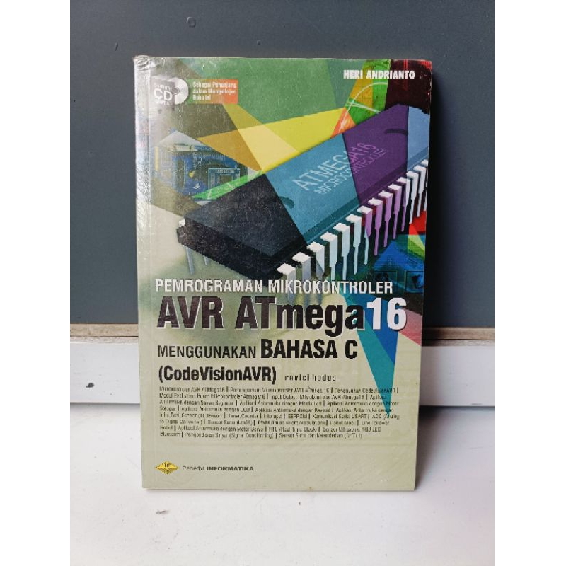Jual Buku original pemrograman mikrokontroler AVR ATmega16 menggunakan bahasa C plus CD gratis ...