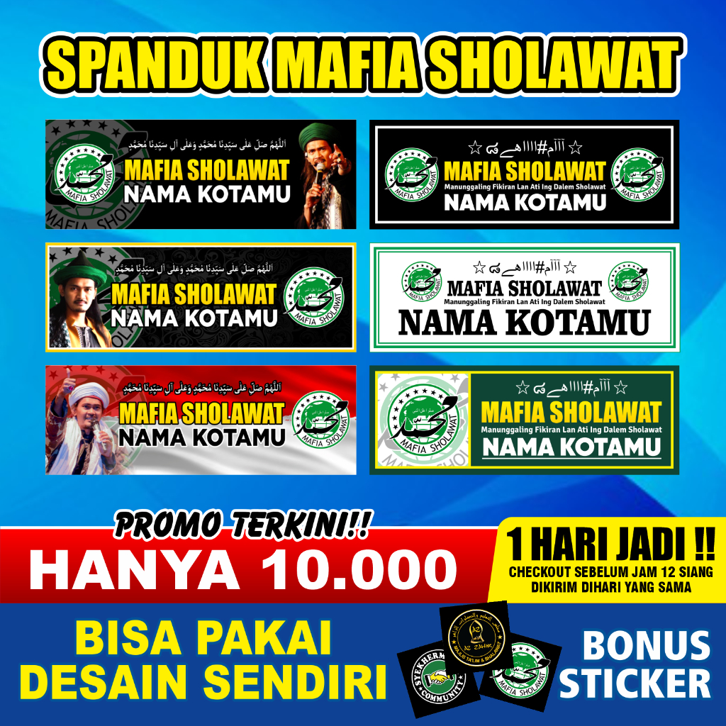 Jual Banner Mafia Sholawat | Shopee Indonesia