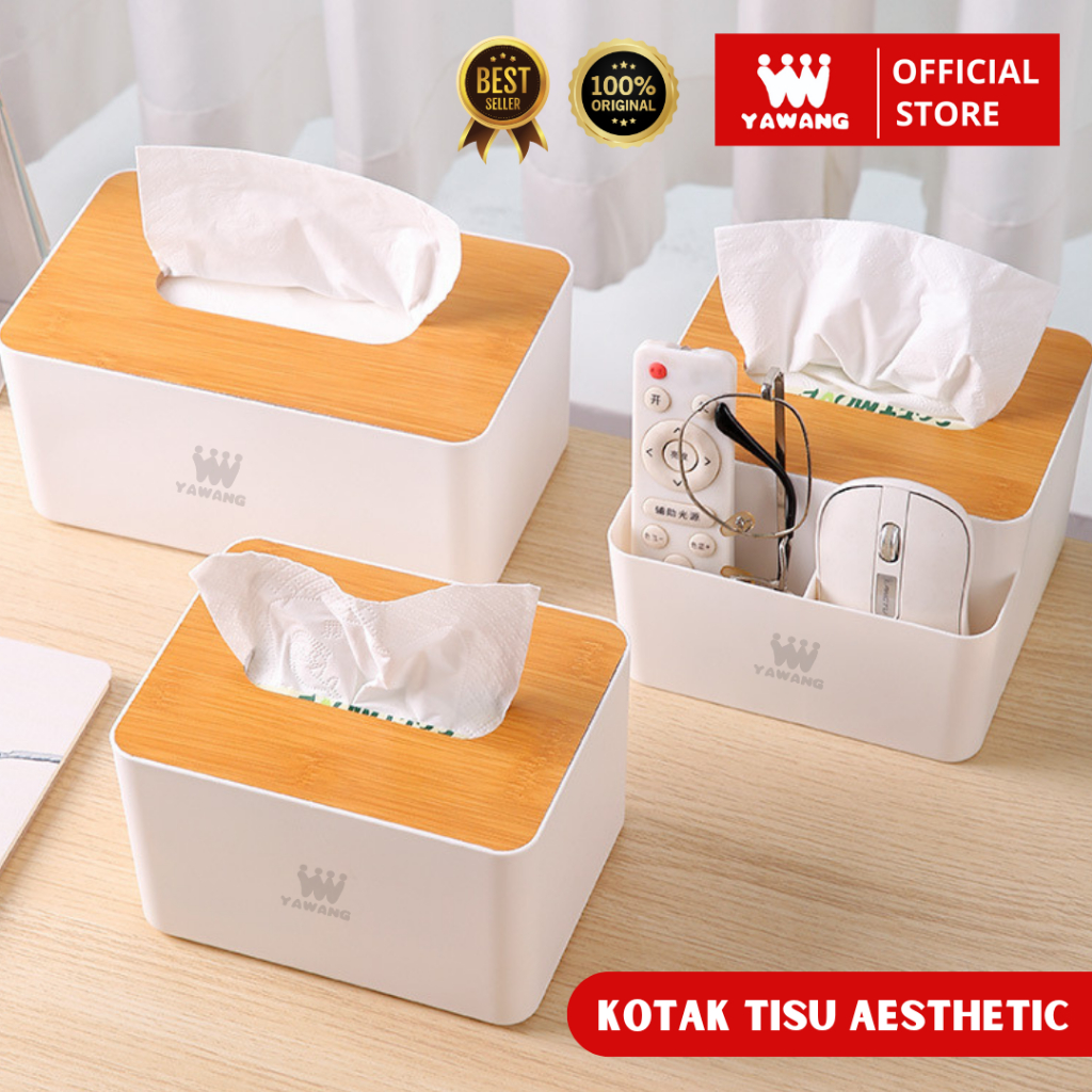 Jual YAWANG Indonesia Tempat Tissue Kotak Tisu Putih Aesthetic Estetik ...