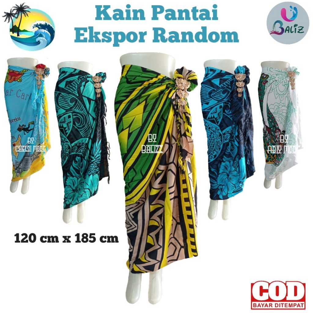 Jual paket hemat 3 pcs kain pantai export - sarung pantai - kain pantai ...