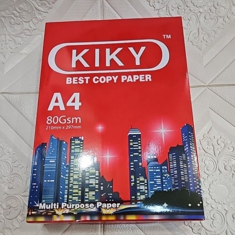 Jual HVS A4 KIKY 80 GSM / RIM ( 500 Lembar ) | Shopee Indonesia
