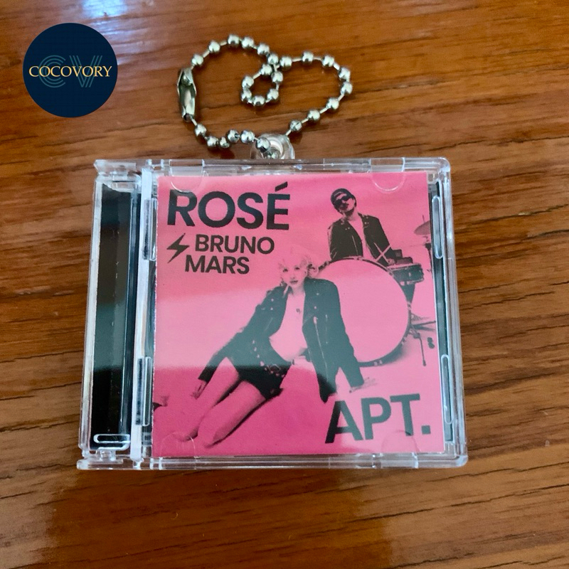 Jual ROSE Bruno Mars APT Mini CD keychain gantungan kunci keyring ganci ...