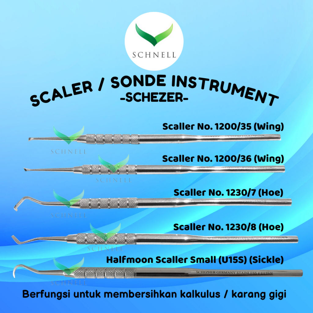 Jual SCHEZHER Scaler / Scaller /Alat Scaling Manual Dental Instrument ...