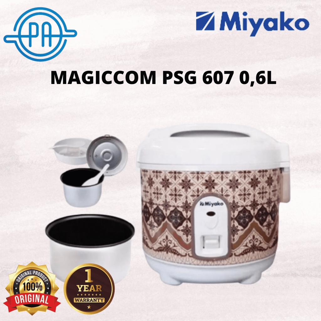 Jual RICE COOKER MIYAKO PSG-607 / PSG 607 MEGICCOM MINI PSG607 0,6 LITER | Shopee Indonesia