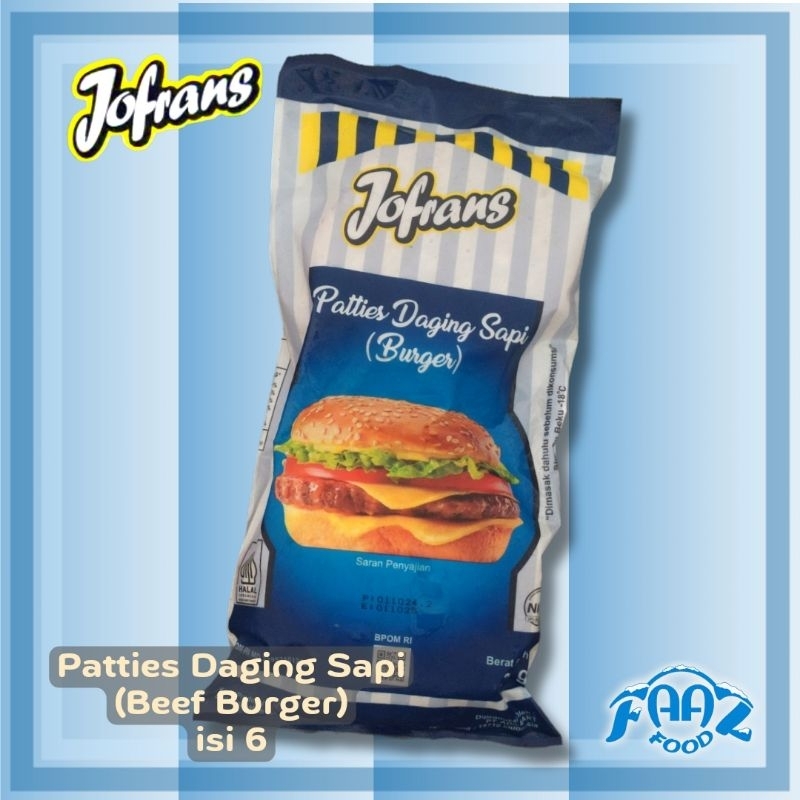 Jual Burger Daging Sapi Jofrans isi 6 (Beef Patties) | Shopee Indonesia