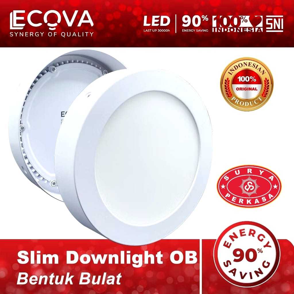 Jual Surya Perkasa ECOVA Lampu LED Panel Bulat LED Slim Downlight Panel ... Jual Surya Perkasa ECOVA Lampu LED Panel Bulat LED Slim Downlight Panel ...