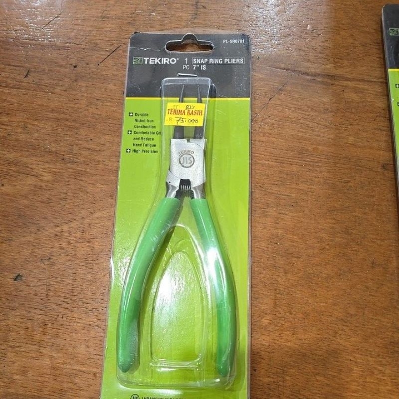 Jual tang pin tekiro 7in lurus tekan tutup /snap ring tekiro 7in lurus ...
