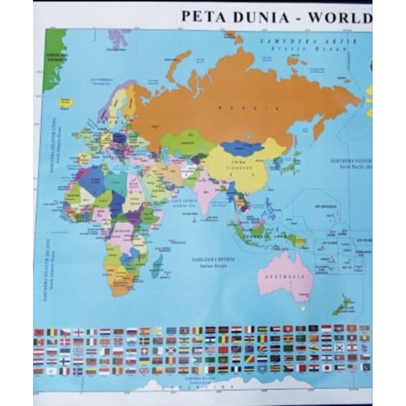 Jual Peta Dunia World Map Lembaran Tanpa Bingkai | Shopee Indonesia