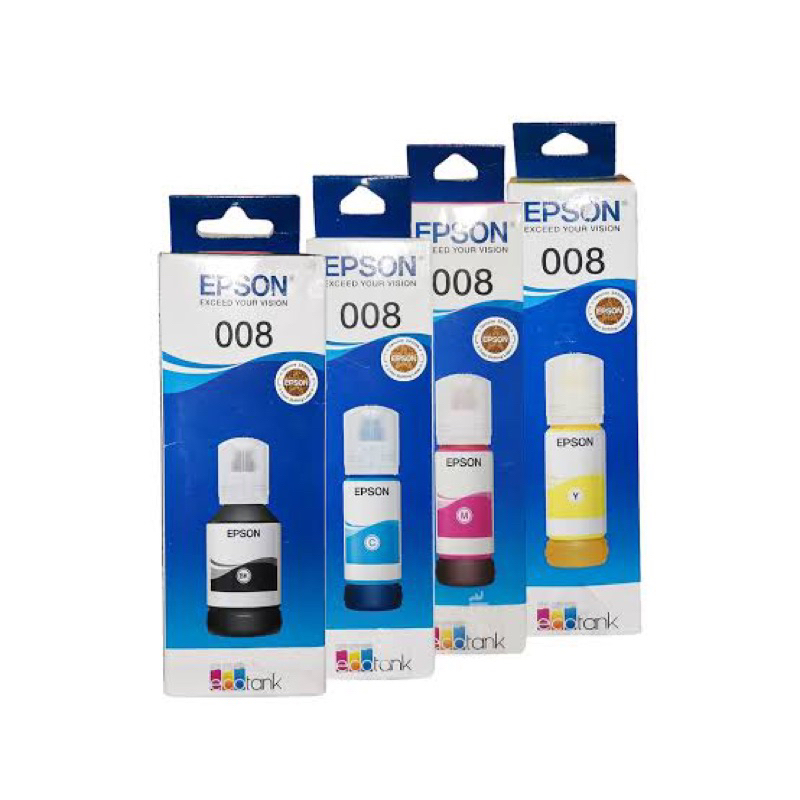 Jual Tinta Epson 008 ORIGINAL Black Cyan Magenta Yellow Hitam Warna ...