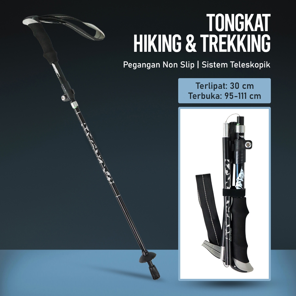 Jual Tracking Pole Ultralight Tongkat Gunung Tongkat Hiking Trekking ...