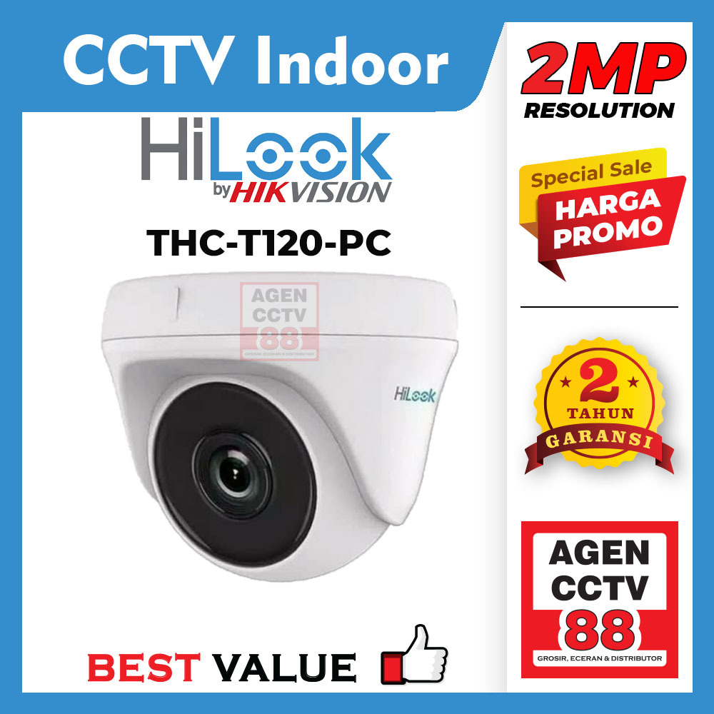 Jual Kamera CCTV indoor HILOOK THC-T120-PC by Hikvision 2MP Garansi ...