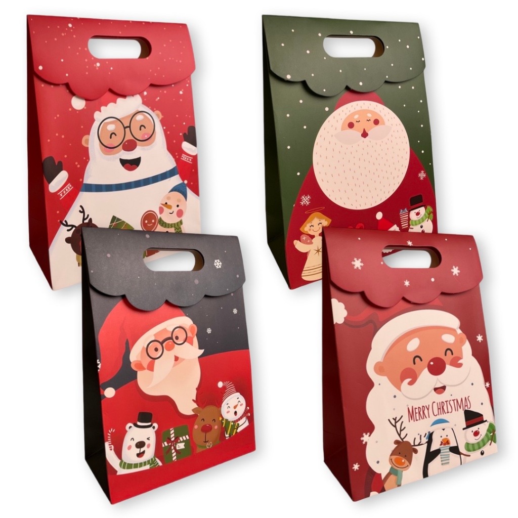 Jual Scoop Kantong Kertas / Paper Bag Natal Santa 26.5x19x9cm 70180700 ...