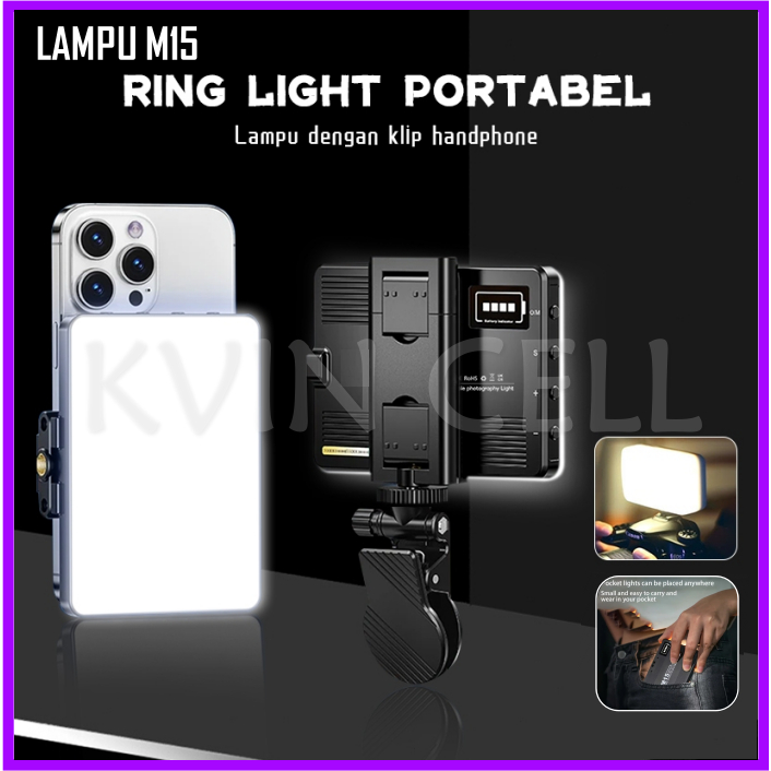 Jual M15 Selfie Light Portable Clip Mini led Light Led Video Light LAMPU FOTOGRAFI Lampu Selfie ...