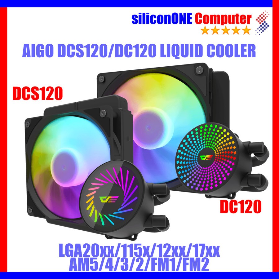 Jual Aigo DCS120 DC120 Radiant Liquid Cooler 120MM Intel AMD Universal ...