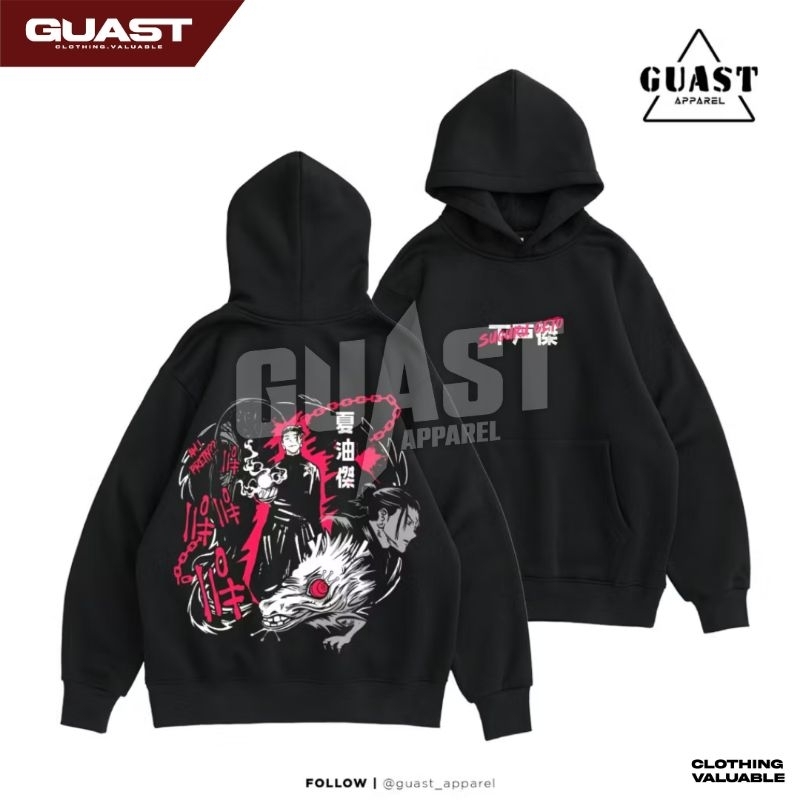 Jual SWEATER HODDIE BOXY SUGURU GETO BAHAN FLEECE LEMBUT UNISEX ...