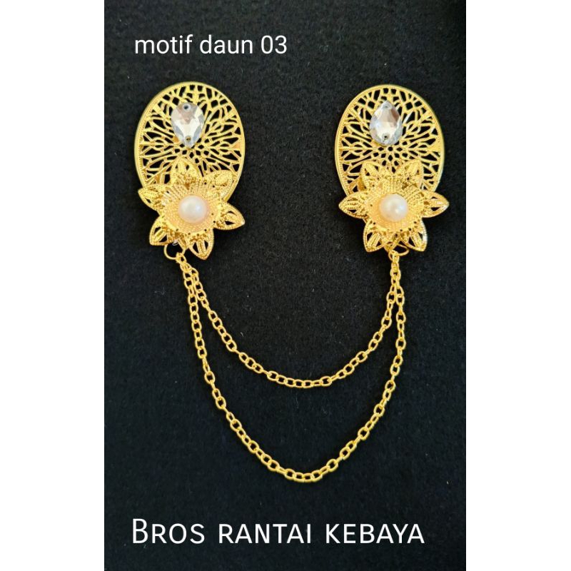 Jual Bros Rantai Kebaya/Bros cantik motif DAUN | Shopee Indonesia