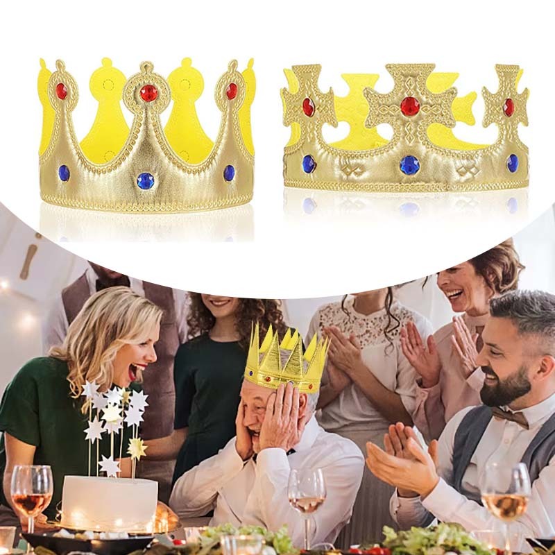 Jual Mahkota Pageant/Princess Gold Prince Crown Birthday Crowns Mahkota ...
