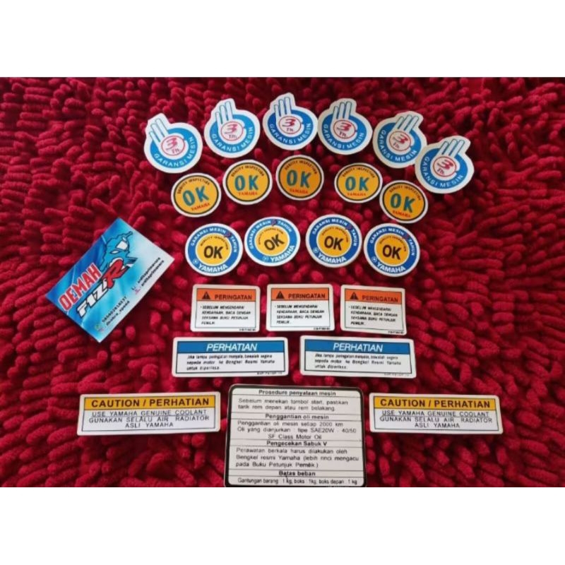 Jual STIKER PERINGATAN STIKER DETAIL GARANSI 3TAHUN DAN STIKER OK ...
