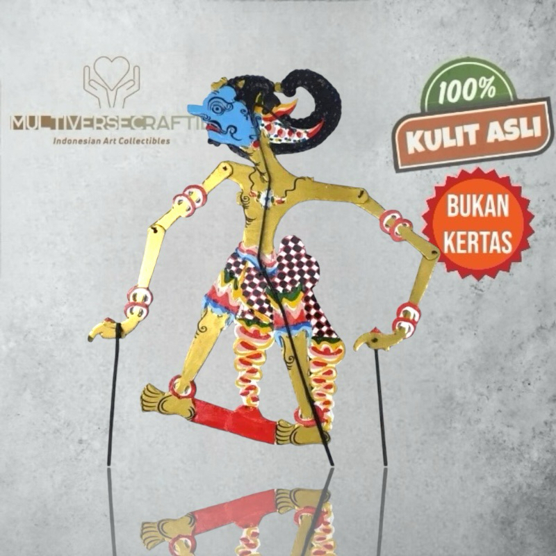 Jual Wayang Mainan Anak Antasena Ontoseno Muka Biru 45cm Bahan Kulit ...