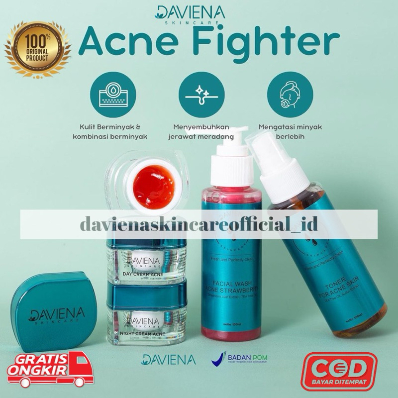 Jual Daviena Skincare Paket Acne Series Deviena Davina Devina Skincare ...