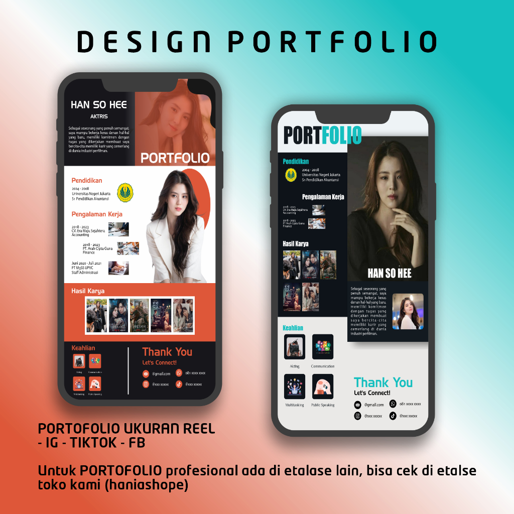 Jual JASA PEMBUATAN PORTOFOLIO UKURAN REEL | Shopee Indonesia