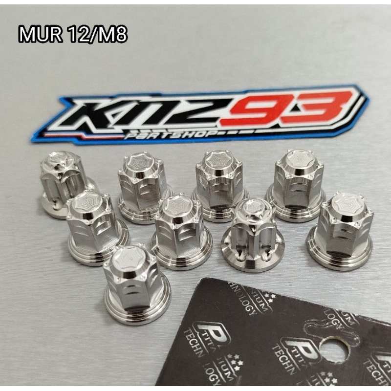 Jual MUR 12 M8 MODEL TOPI STAR SPIRAL ORIGINAL STAINLESS P TITANIUM ...