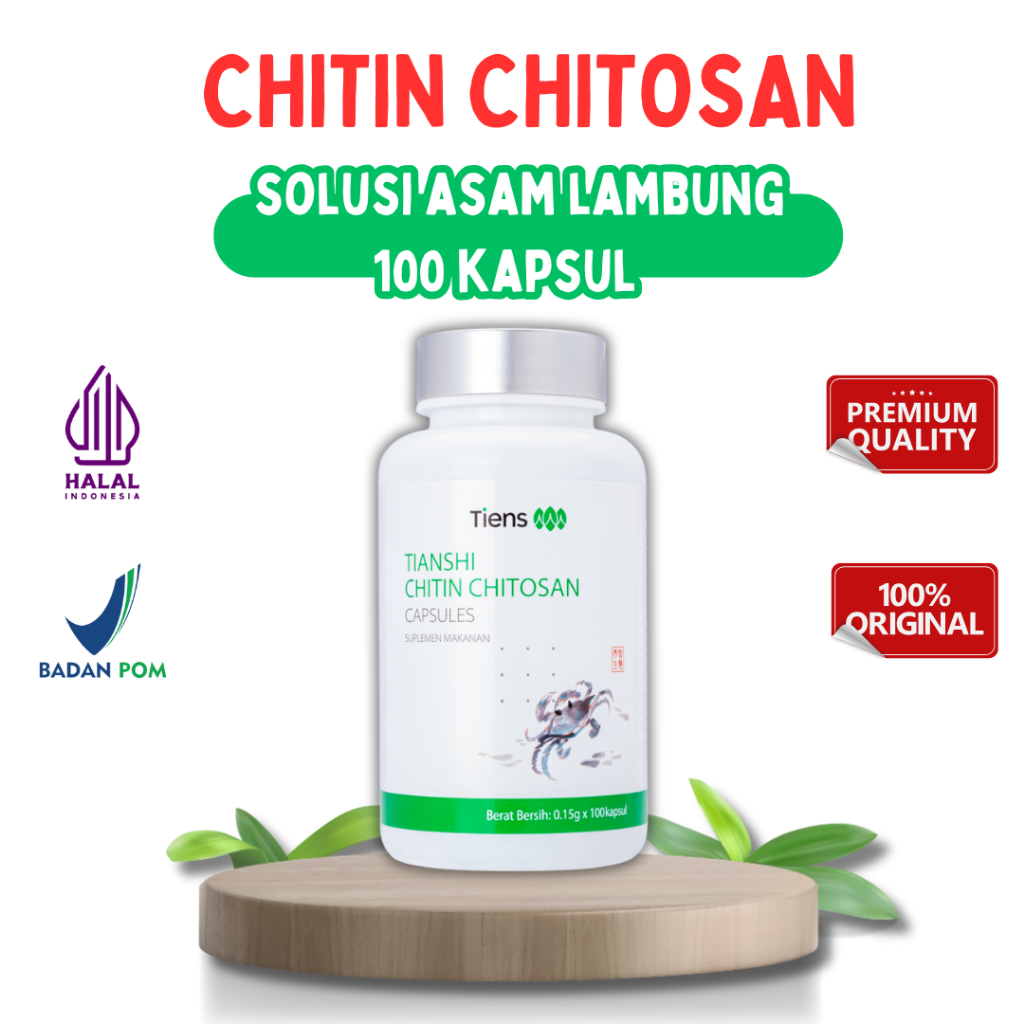 Jual Obat Herbal Tiens Chitin Chitosan untuk Asam Lambung, Maag Kronis ...