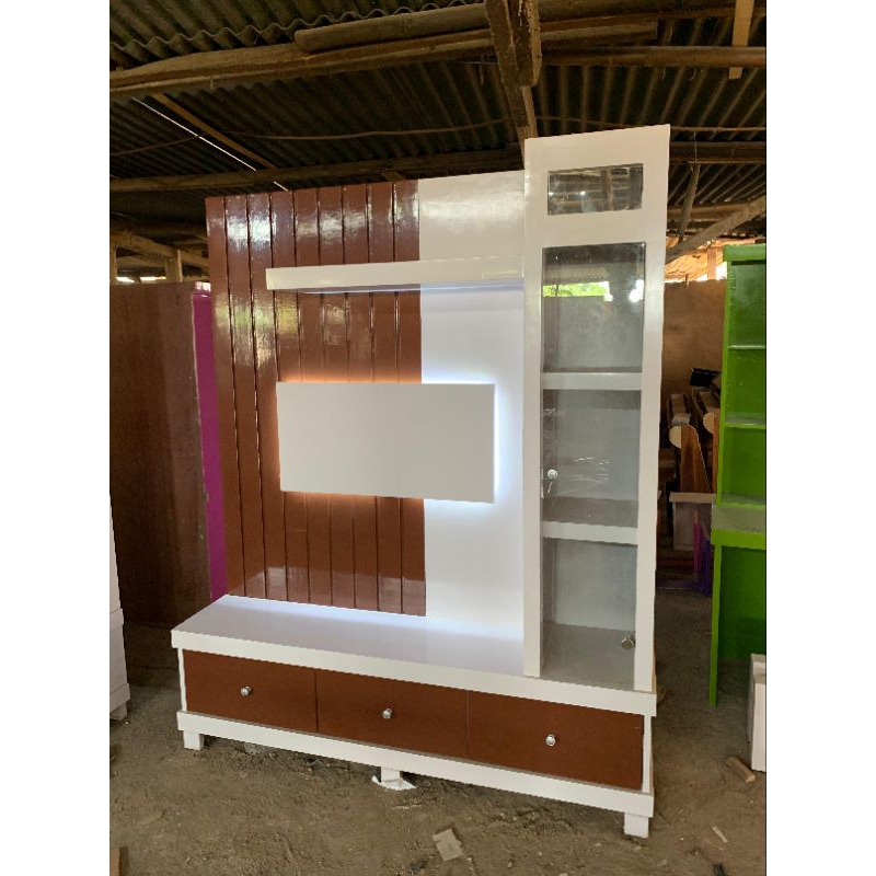 Jual Bupet tv rak tv meja tv minimalis lampu led partisi seketsel ...
