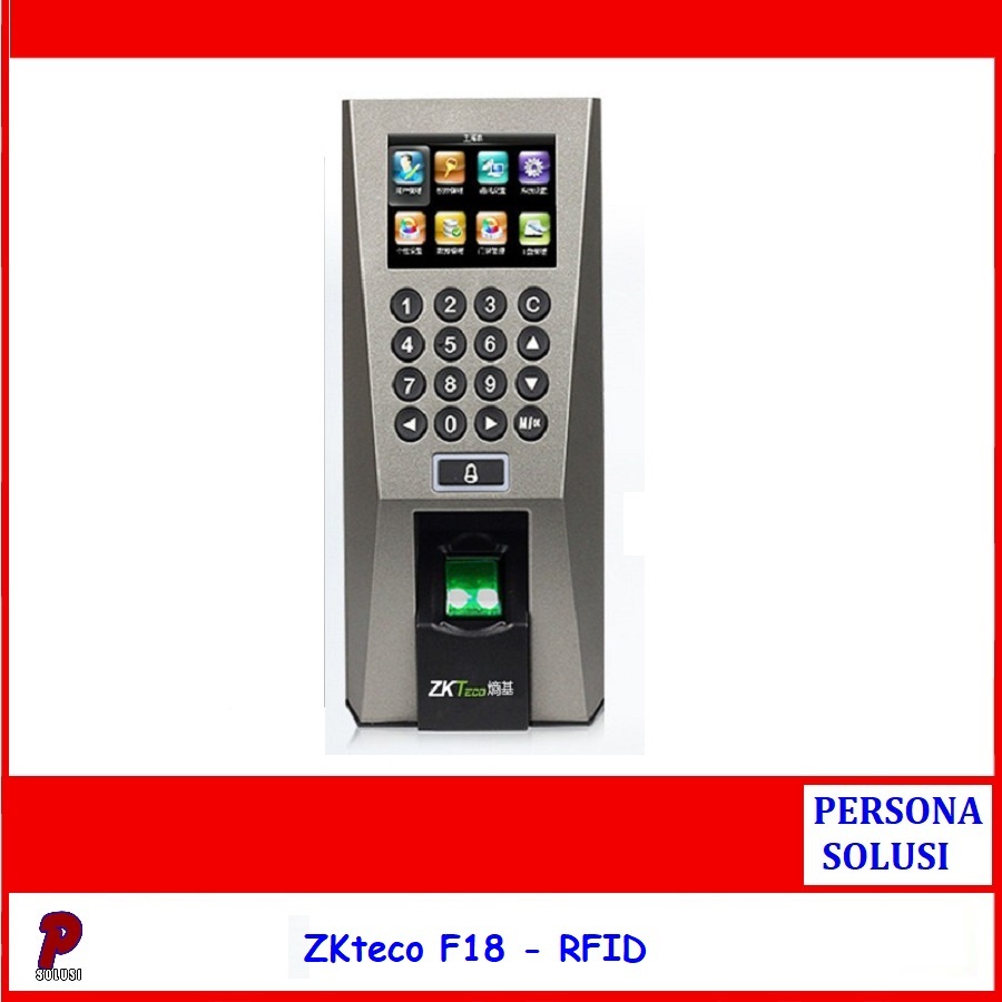 Jual Mesin Absensi Fingerprint dan akses kontrol ZKteco F18 RFID ...