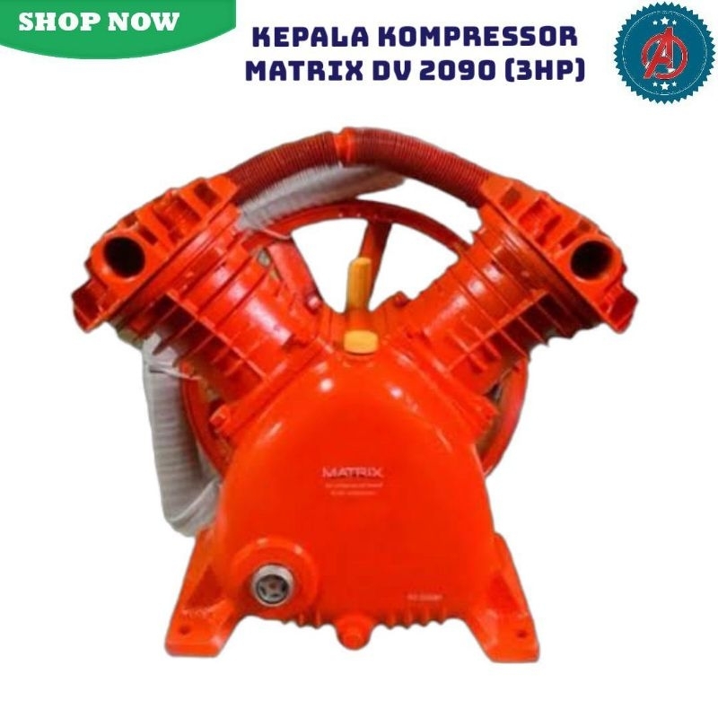 Jual Kepala Kompresor Matrix 3HP tipe DV2090 2 piston/ Air Head ...