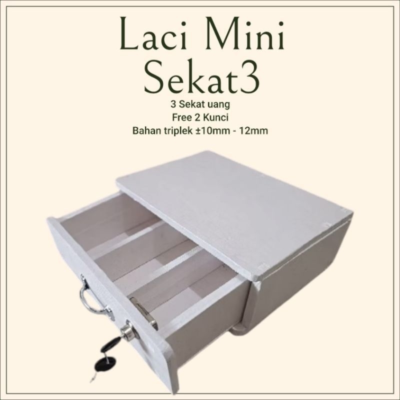 Jual Laci Mini Sekat 3 Laci Serbaguna Laci uang Mini portable | Shopee ...