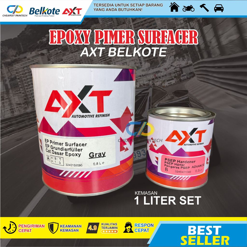 Jual [TERMURAH !! PROMO] AXT BELKOTE EPOXY PRIMER (EP) SURFACER 1 LITER ...