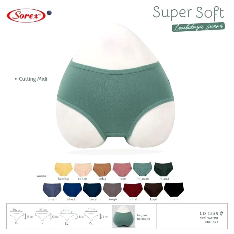 Jual SOREX - CELANA DALAM WANITA l CD SOREX 1239 l CELANA DALAM SUPER SOFT | Shopee Indonesia