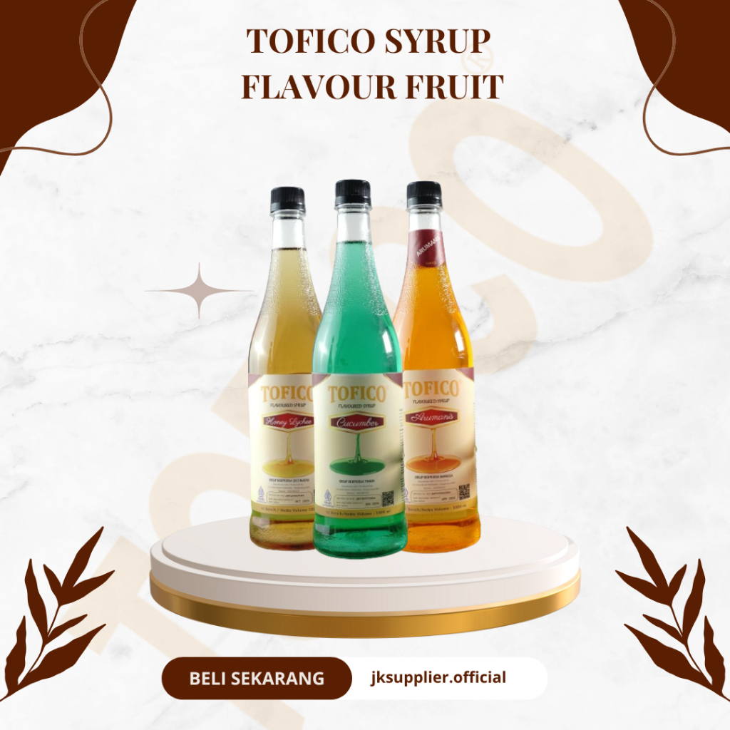 Jual Tofico Syrup Rasa Buah Buahan All Variant 1L | Shopee Indonesia