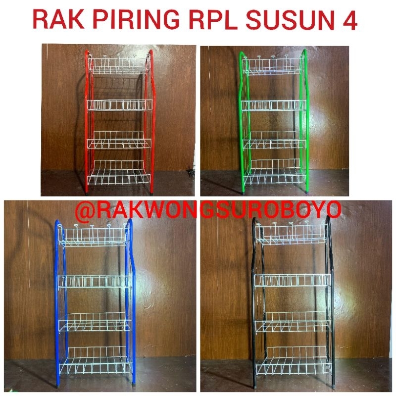 Jual RAK PIRING RPL SUSUN 4 GELASAN MURAH PRAKTIS MULTIGUNA DAN VARIAN ...