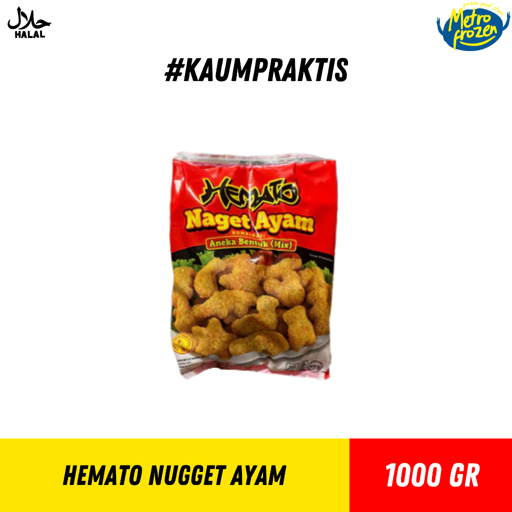 Jual HEMATO Nugget Ayam 1kg // nuget ayam love 1kg // Chicken nugget ...
