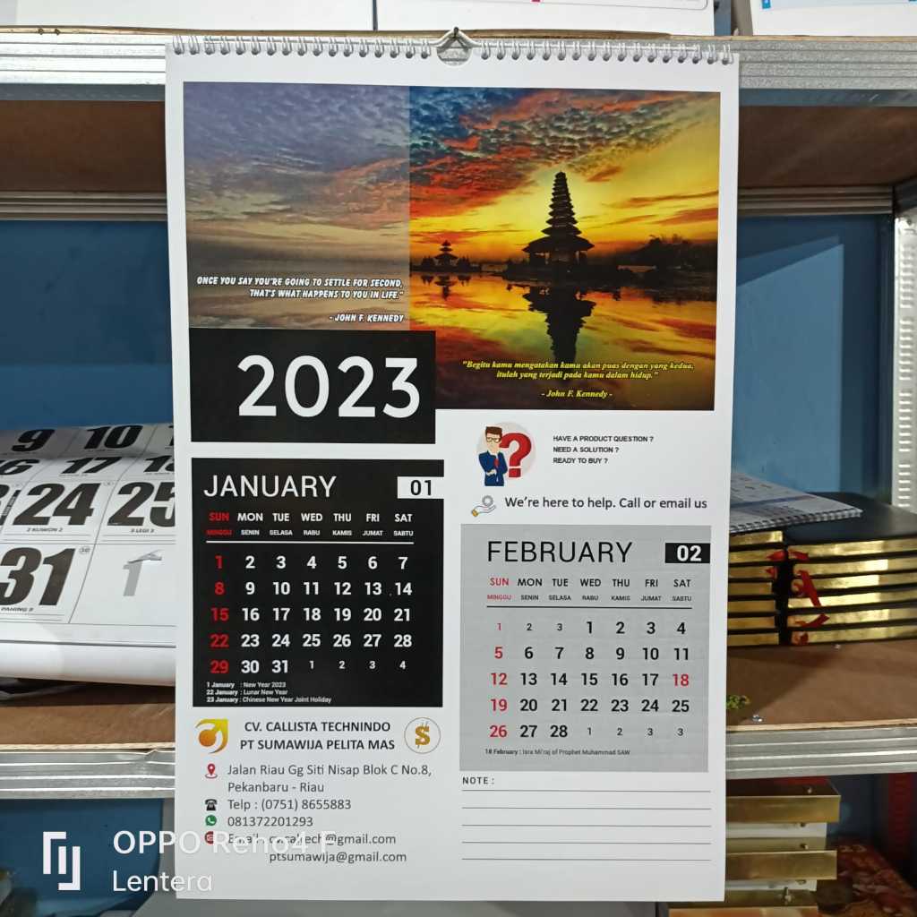 Jual Kalender Dinding Costum 2025 6 Lembar | Shopee Indonesia