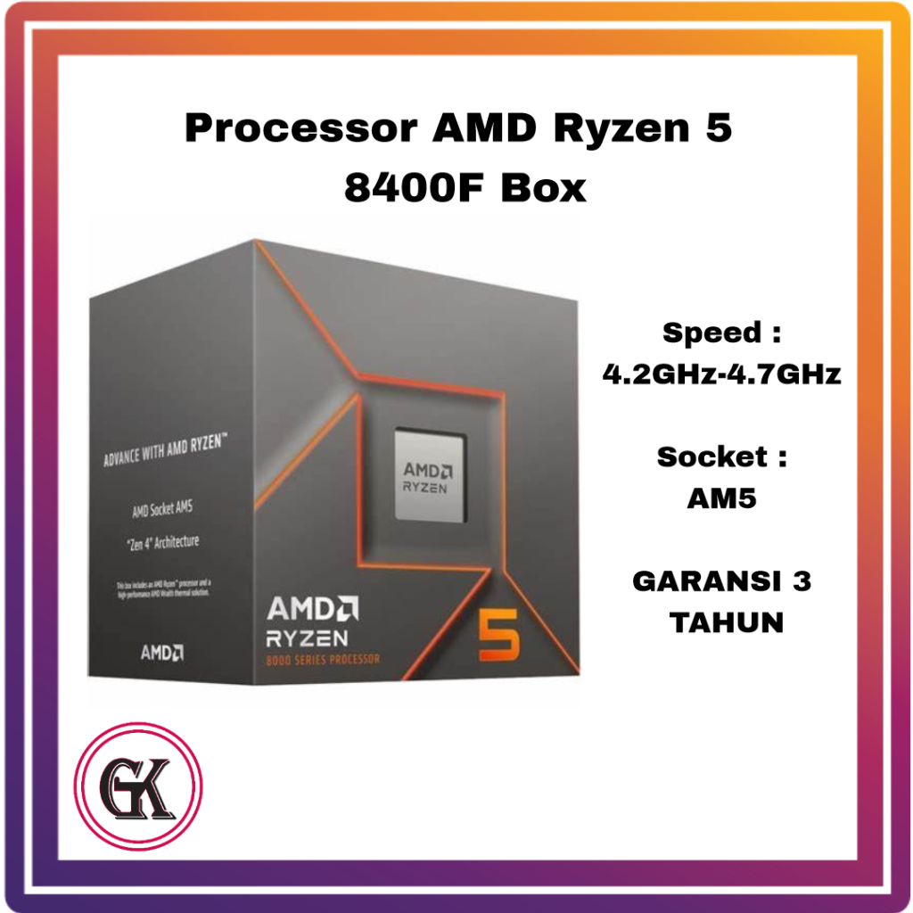 Jual Processor AMD Ryzen 5 8400F Up To 4.7 GHz Socket AM5 Box | Shopee ...