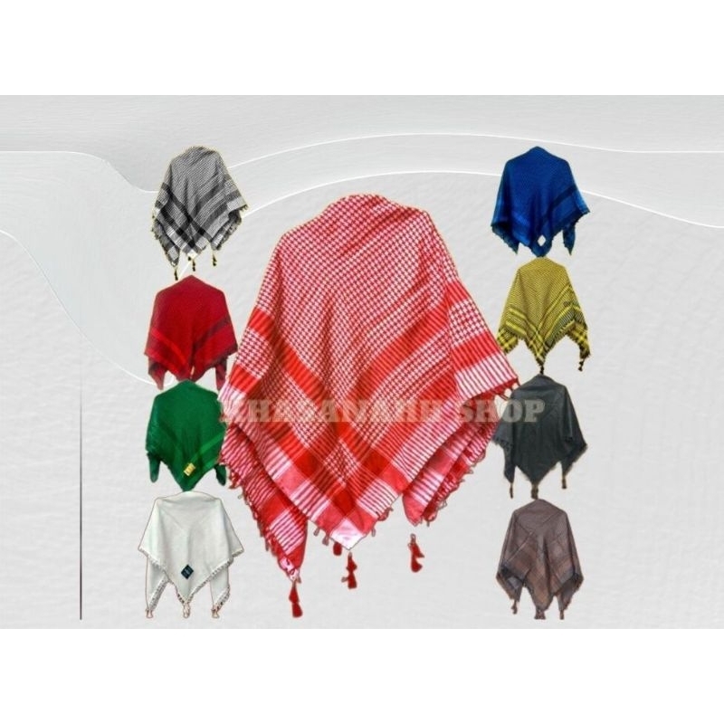 Jual Sorban Segi Empat Model arab saudi Sorban Koncer Segi Empat Putih ...