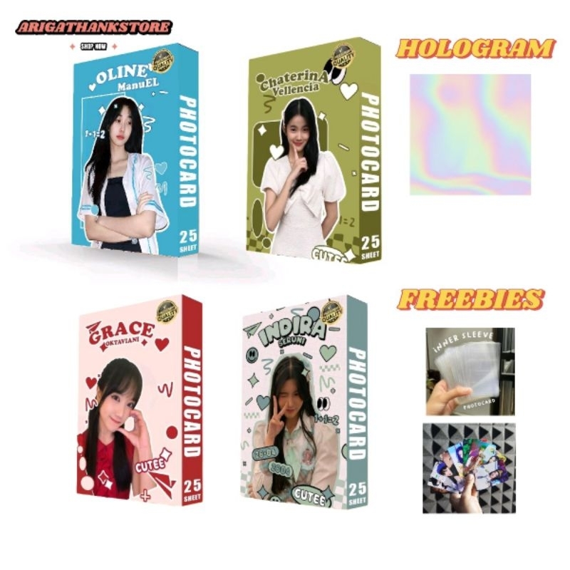 Jual PHOTOCARD HOLOGRAM JKT48 OLINE | GRACIE | ERINE | INDIRA dua sisi (isi 25 sheet) | Shopee ...