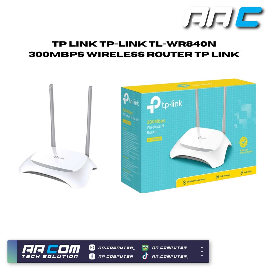 Jual TP LINK TP-LINK TL-WR840N 300Mbps Wireless Router TP LINK | Shopee ...
