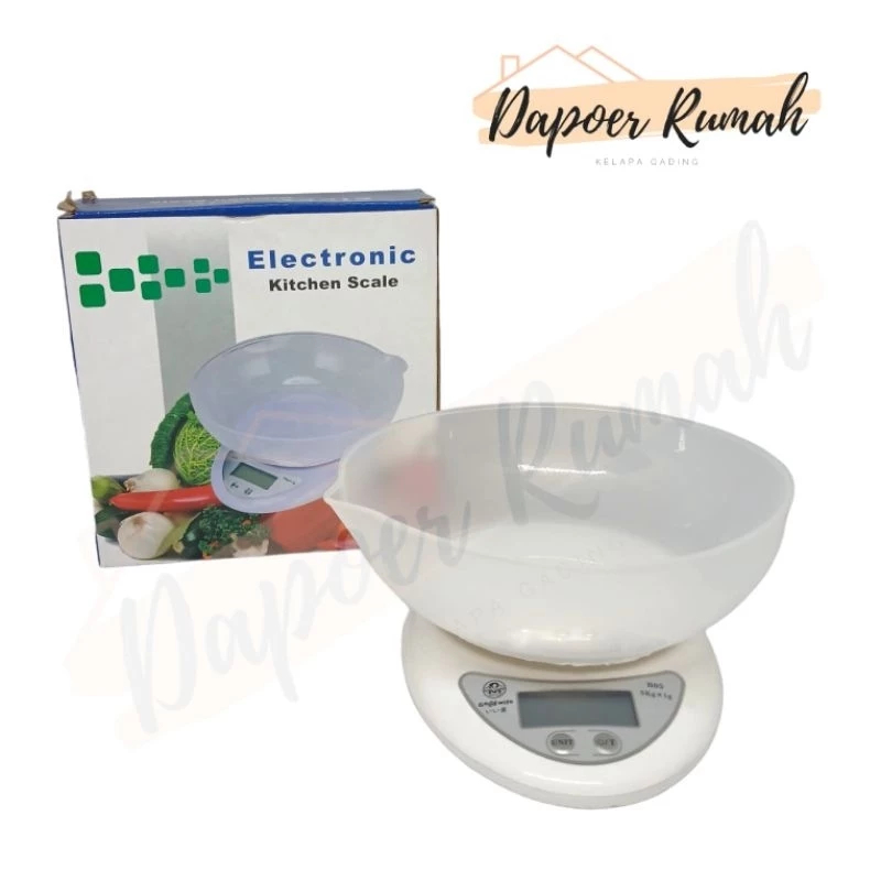 Jual Timbangan Digital Mangkok 5 Kg/Timbangan Kue Elektronik/Timbangan Mangkok Digital 5 Kg ...