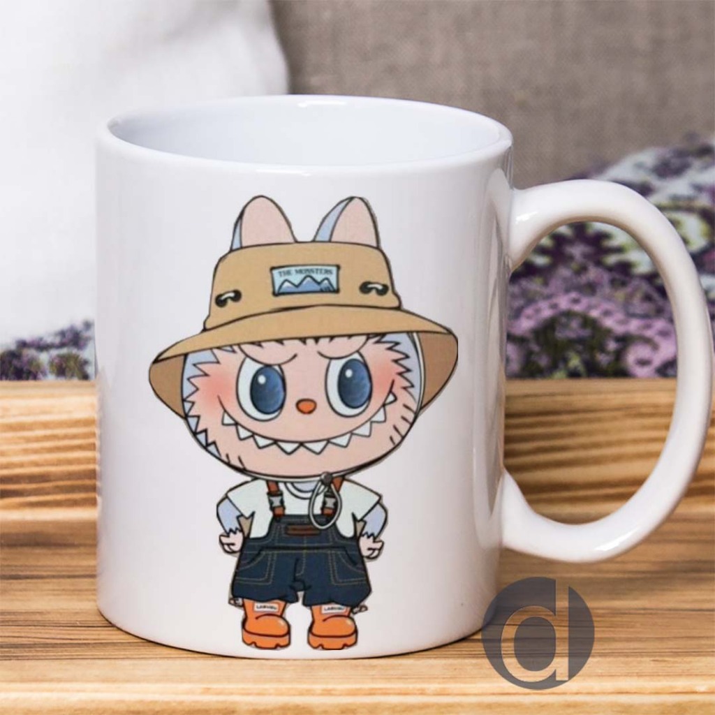 Jual Mug Gambar Labubu Lucu | Kartun Karakter Bertopi | Shopee Indonesia