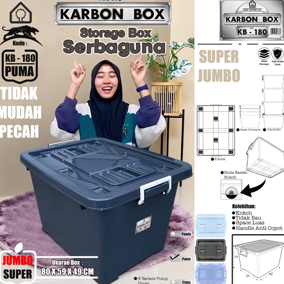 Jual Paling Sesuai Kontainer Box Plastik Container KARBON Box AKAKO ...