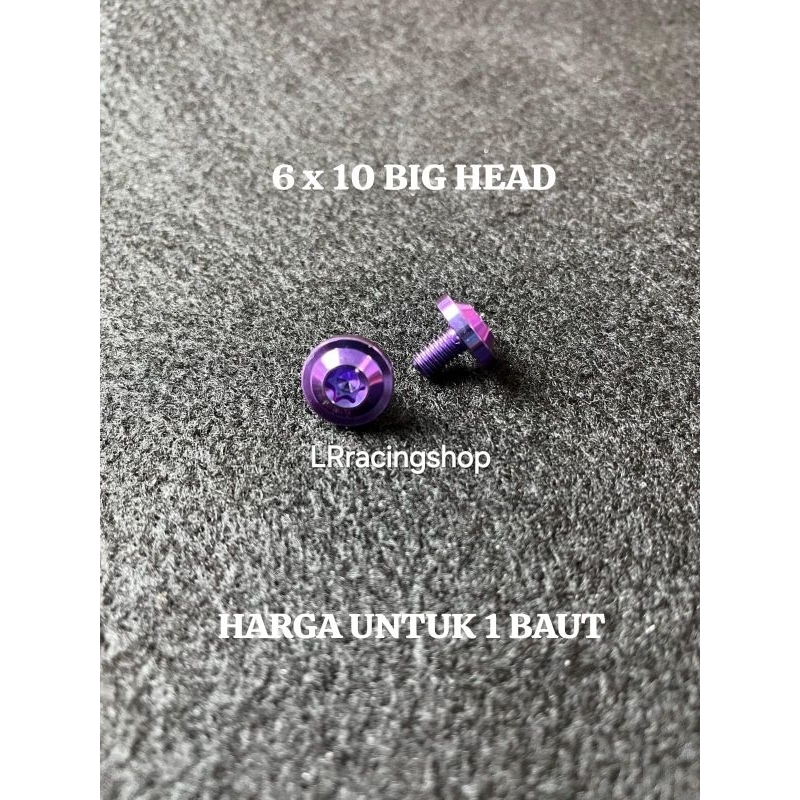Jual Baut titan BIG HEAD m6x10 6 x 10 6x10 drat 10 panjang 1 cm original titan vietnam | Shopee ...
