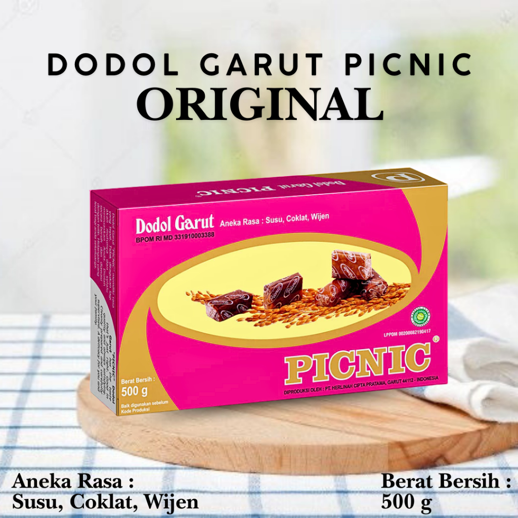 Jual Dodol Garut Picnic Clasic 500 g Dodol Garut Legendaris Special Quality Isi 24 Pcs | Shopee ...