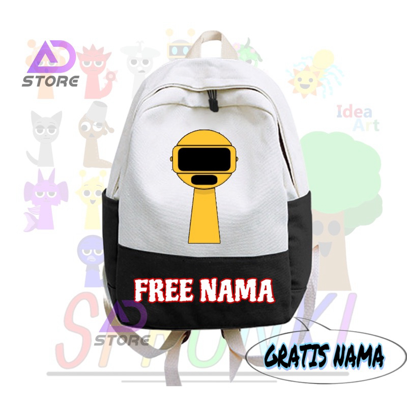 Jual Tas Sekolah anak Karakter Gambar Game Anak Sprunki incredibox Karakter Garnold (Free Nama ...
