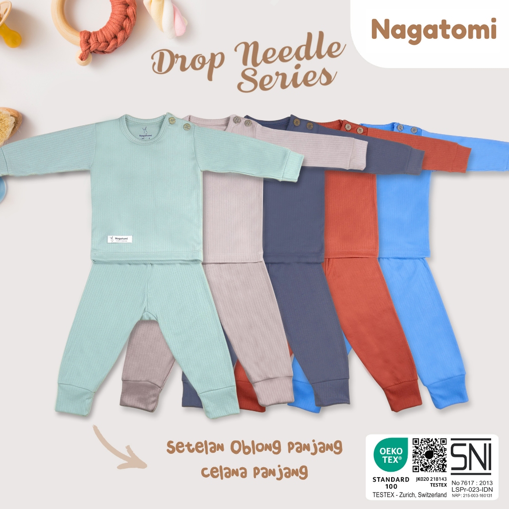 Jual NAGATOMI - Setelan Oblong Anak Lengan Panjang Celana Panjang Drop Needle | Shopee Indonesia