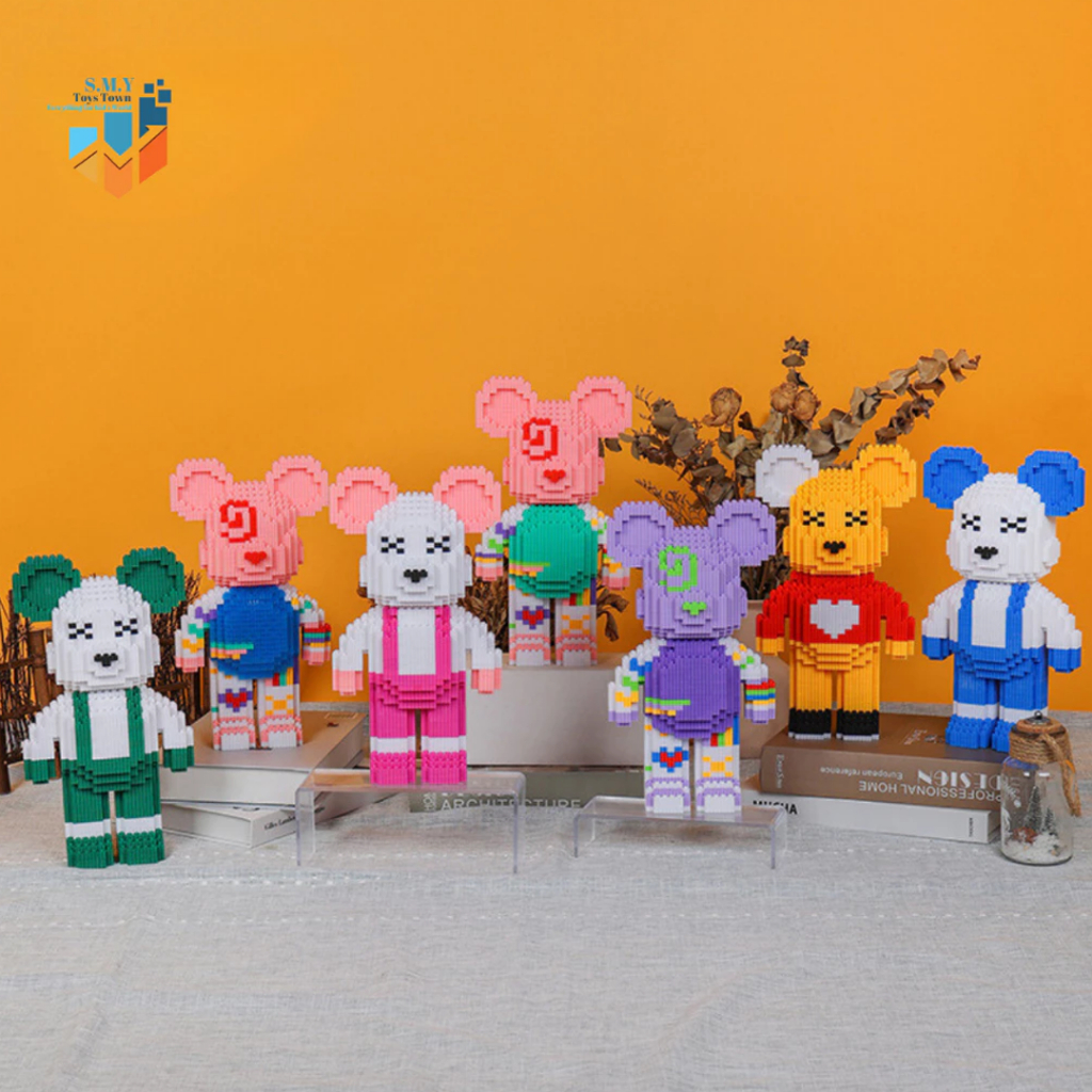 Jual SMY Toystown Violent Bear Rainbow Nano Blocks Mainan Edukasi Blok ...