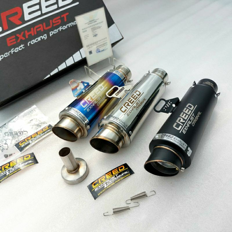 Jual 100% ORIGINAL Creed Exhaust muffler silencer Knalpot Racing cocok ...